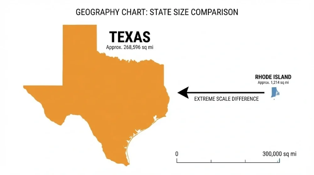 US States by Size: Largest to Smallest Area Ranked